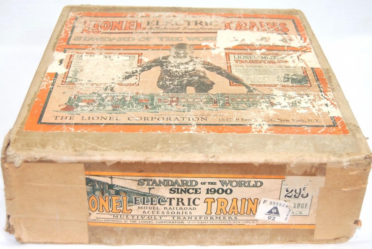 Ward Kimball's Toy Collection: Lionel 'O' Guage Train Set W/ Box, 1920 ...