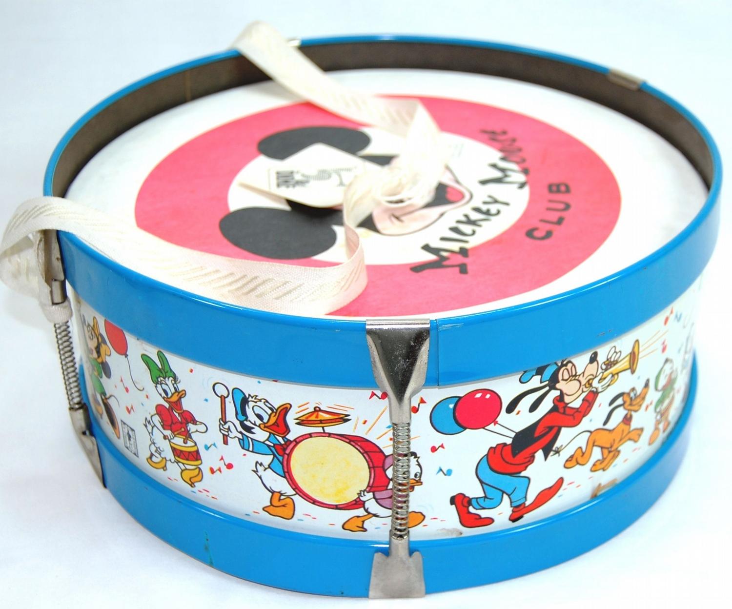 Vintage Walt Disney's Mickey Mouse Club Drum Set & Disneyland Pinball Game