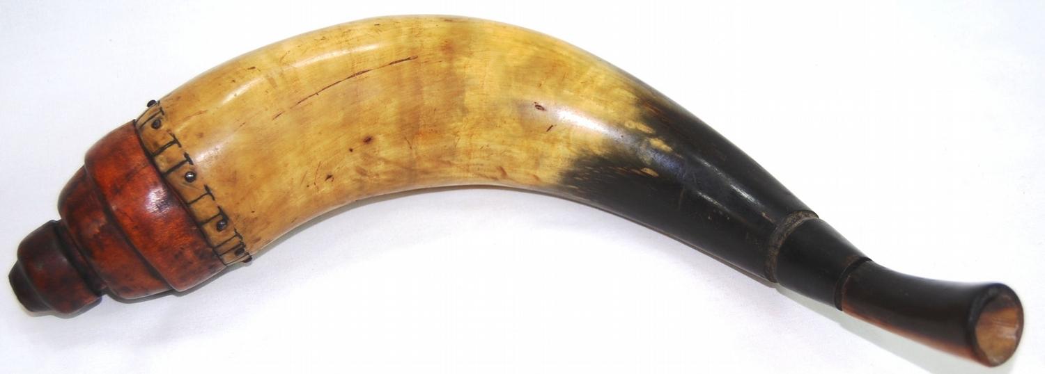 Pair of Vintage Black Powder Horns