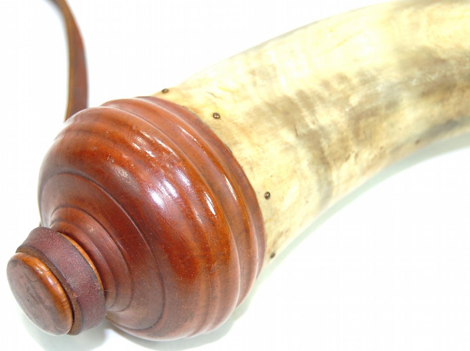 Pair of Vintage Black Powder Horns