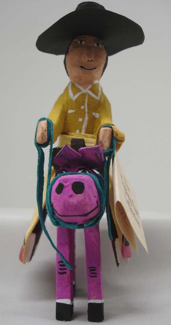 Navajo Folk Art Horse Rider by Delbert Buck