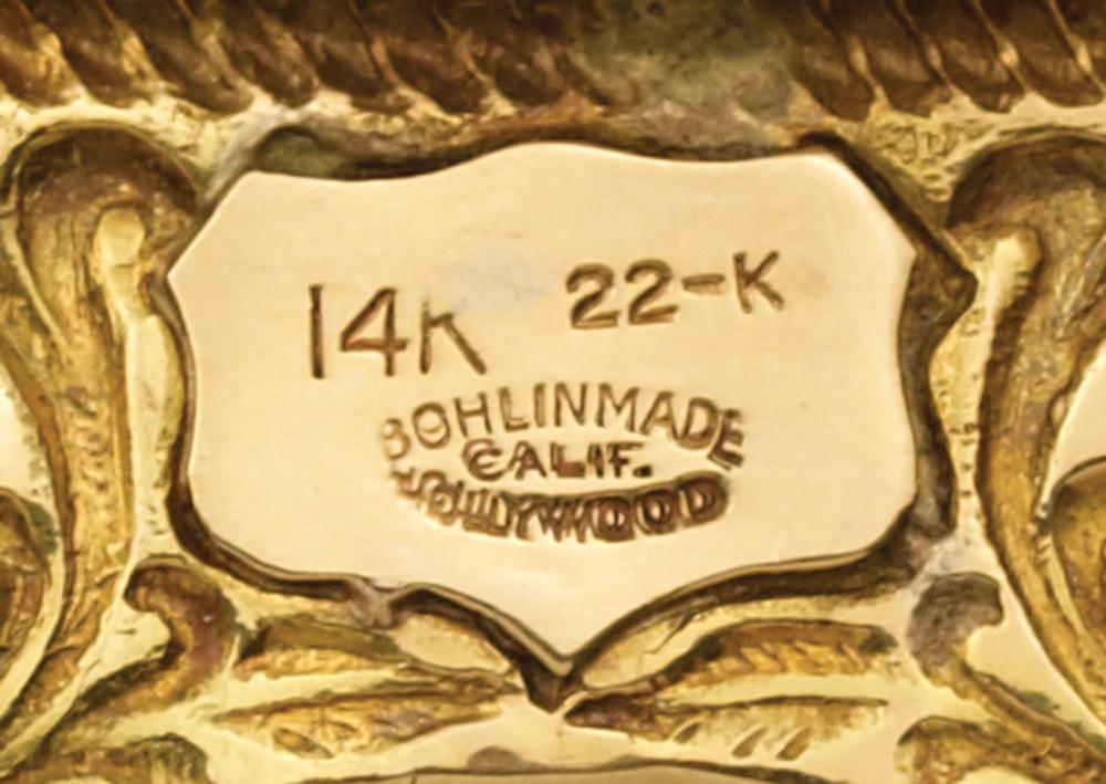 Solid Gold Edward H Bohlin Longhorn Buckle