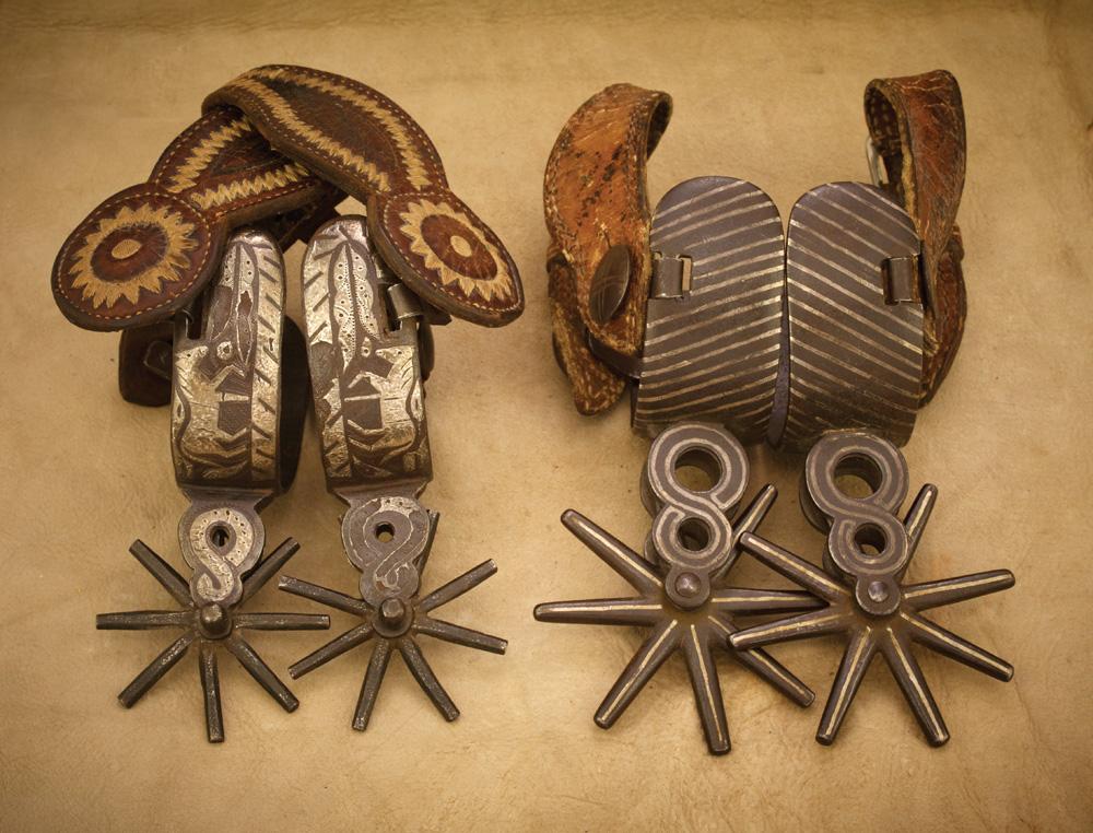 2 Pairs of Antique Mexican Spurs