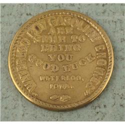 Waterloo Boy Engines Good Luck Token w/ Swastika 1918
