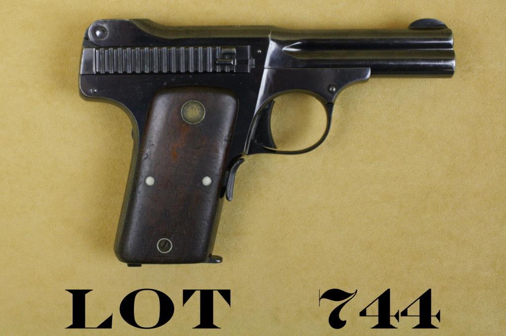 Smith & Wesson .35 Automatic pistol, .35 cal., 3-1/2” barrel, blue ...