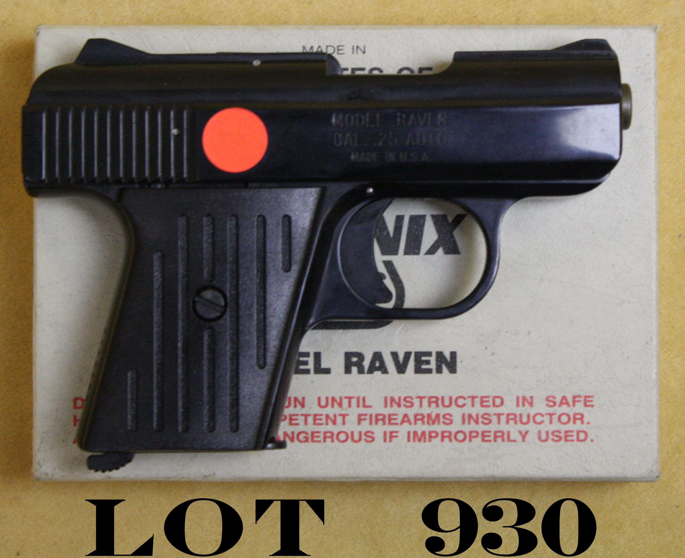 Phoenix Arms Raven Model semi-auto pocket pistol, .25 cal., 2-1/2 ...