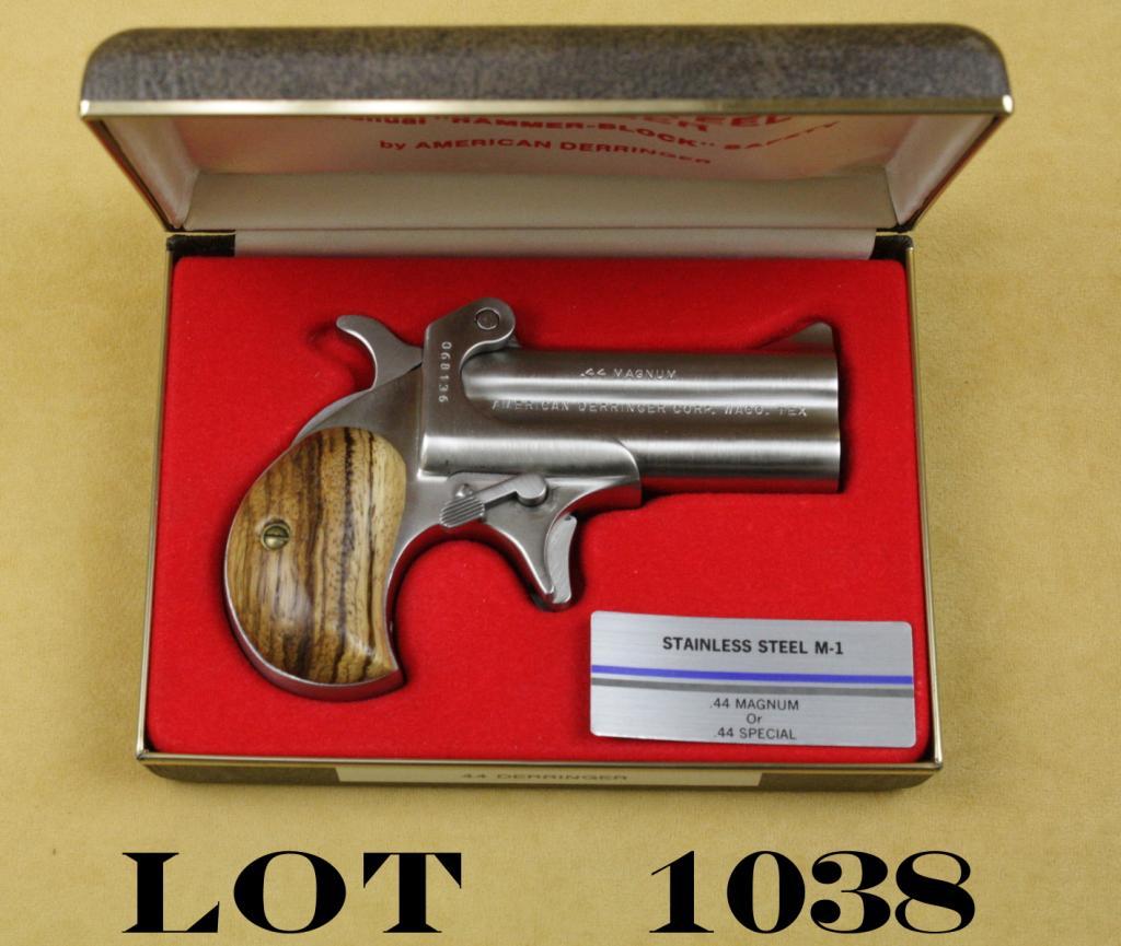 American Derringer Corp. O/U derringer, .44 magnum cal., 3” barrels ...