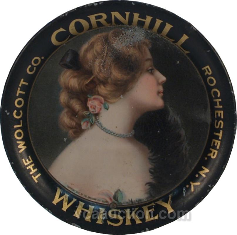 The Wolcott Co. Rochester, NY. Round Tin Tip Tray