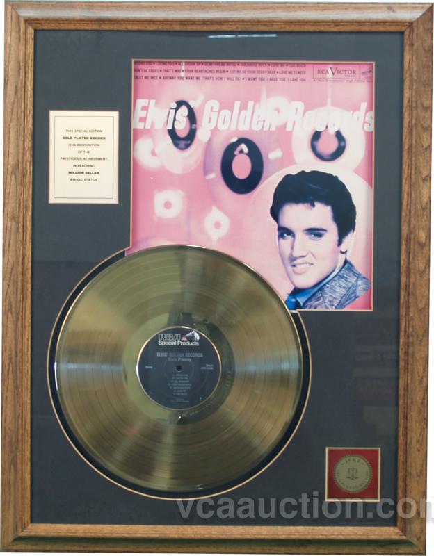 "Elvis' Golden Records" 24K Gold Plated Record Display