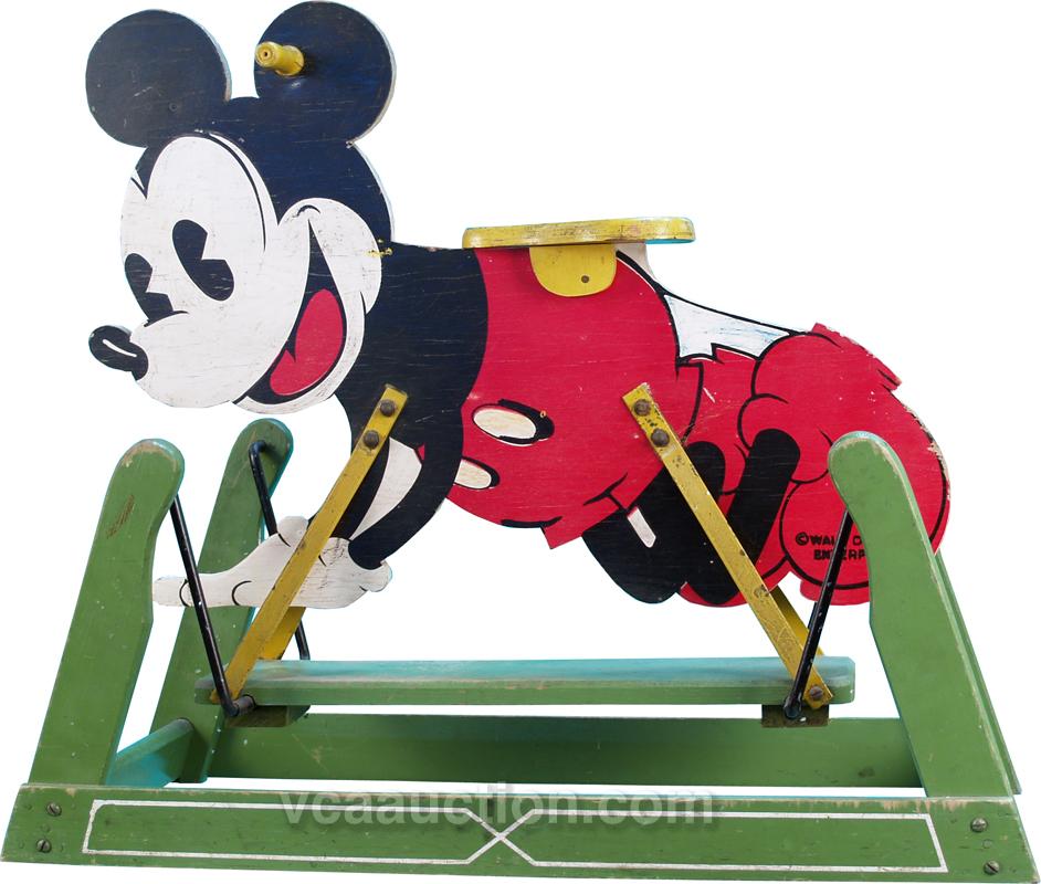 Original Mickey Mouse Rocker Wooden Child's Rocker Toy