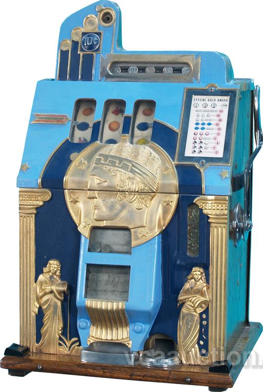 10 Cent Mills Roman Head Jackpot Slot Machine