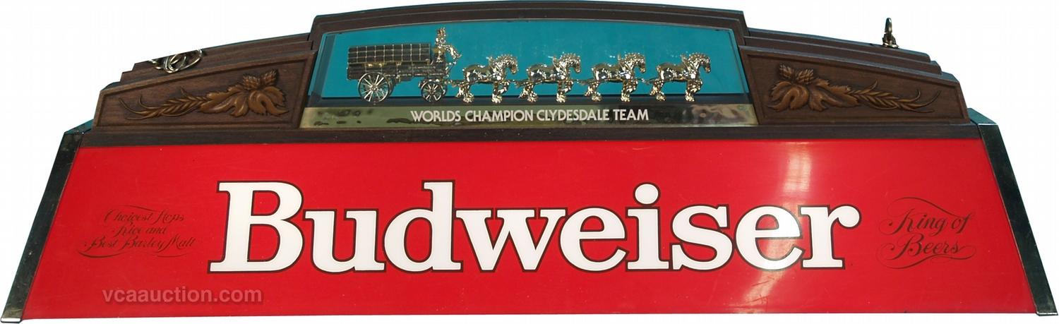 "Budweiser" Pool Table Light