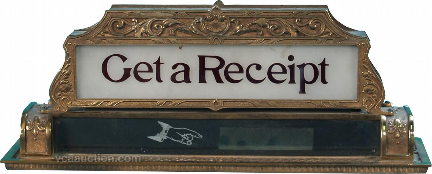 Light-Up Double Sided National Cash Register Top Sign