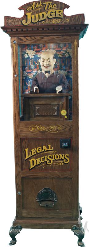 Coin-Op Floor Model "Ask The Judge" Fortune Teller Arca