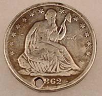 1862 CIVIL WAR ERA CONFEDERATE CSA DOG TAG SILVER