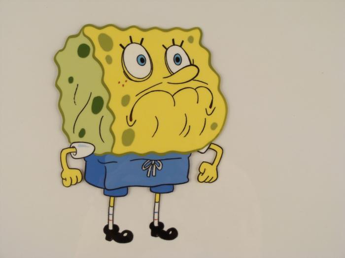 Tough Guy Production Art Original Cel Spongebob