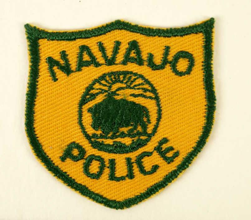 Navajo police patch with letter dated 1973 from the Window Rock Navajo ...