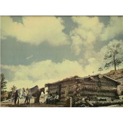 LA Huffman colored photograph "The Line Camp" a nice 2nd generation ...