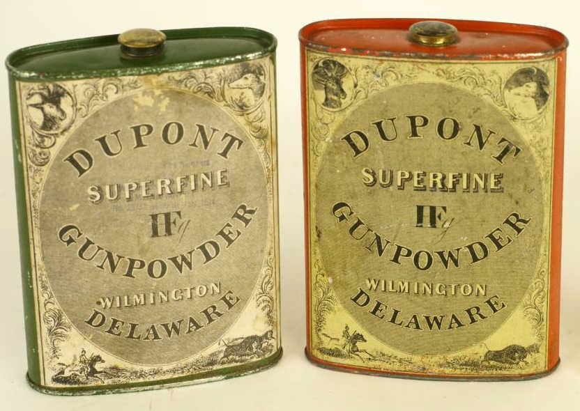 Collection of 2 Dupont Powder cans including one lithograph the second ...
