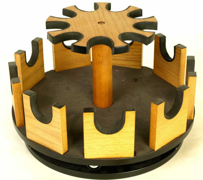 Table top rotating pistol display rack holding 9 total, well made ...