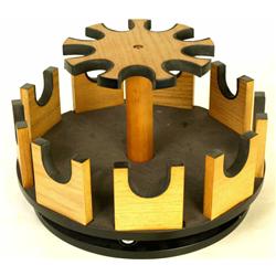 Table top rotating pistol display rack holding 9 total, well made ...