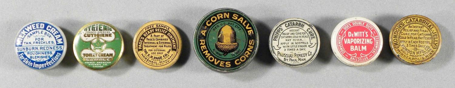 Seven Sample Cure Tins