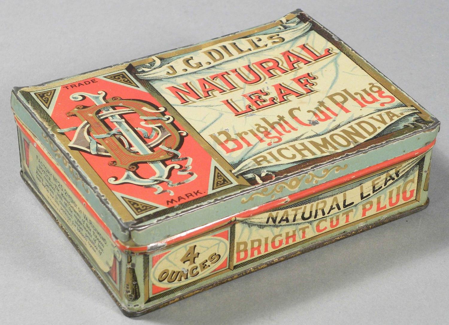 Natural Leaf Bright Cut Plug Tobacco Tin
