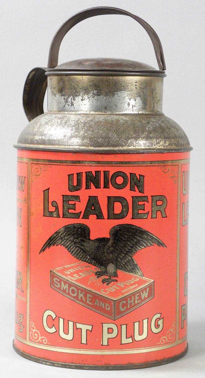 Union Leader Cut Plug Tobacco Milk Pail Tin