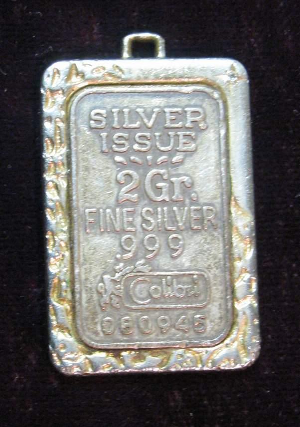 27. Silver Issue 2 Grams Fine Silver .999 with bezel for