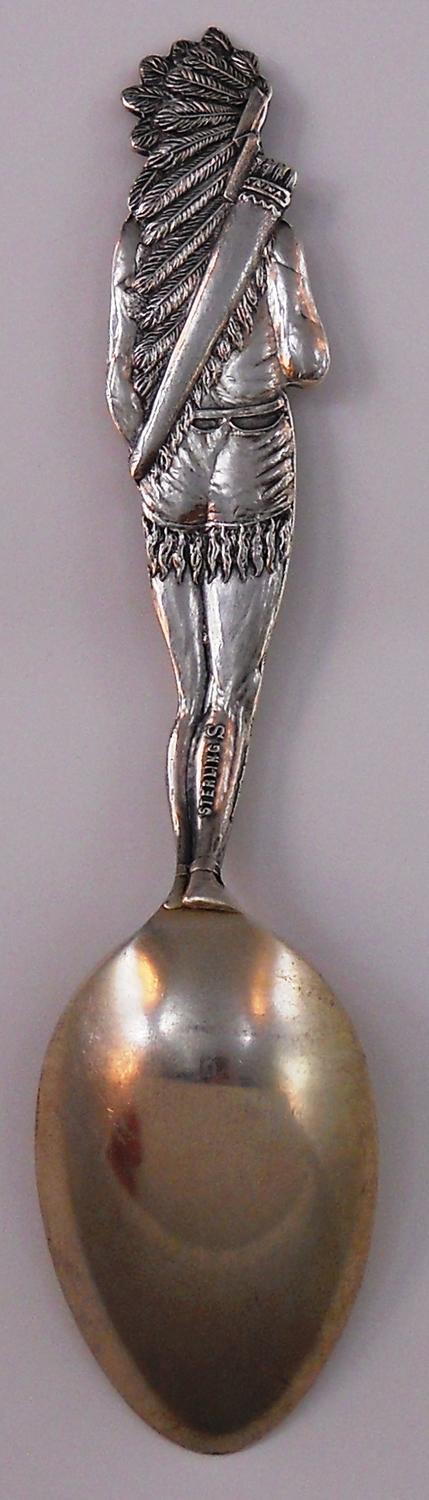 Indian Chief Sterling Silver Souvenir Spoon