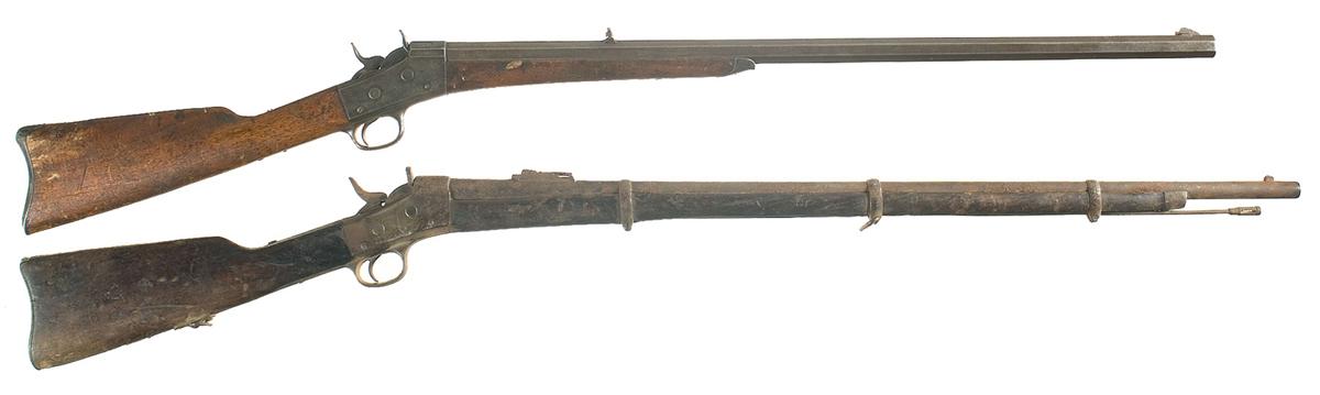 Two Remington Rolling Block Rifles