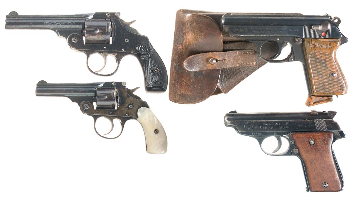 Two Revolvers and Two Semi-Automatic Pistols