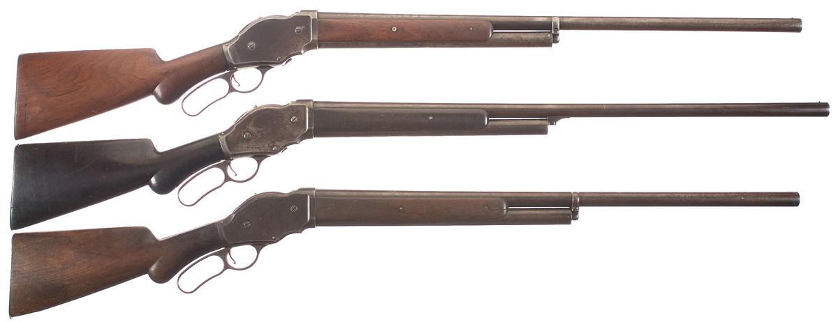 Three Winchester Model 1887 Lever Action Shotguns- A) Winchester Model ...
