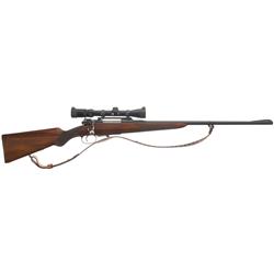 Custom Mauser Bolt Action Rifle with Scope and Sling