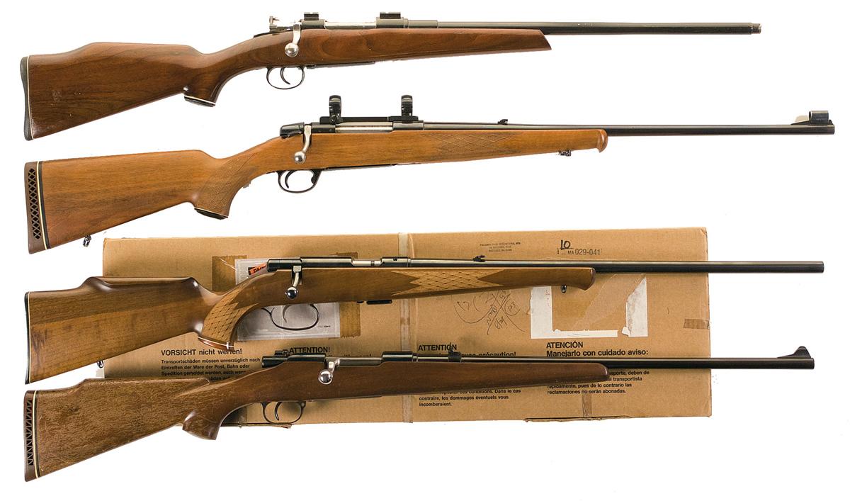 Four Bolt Action Rifles