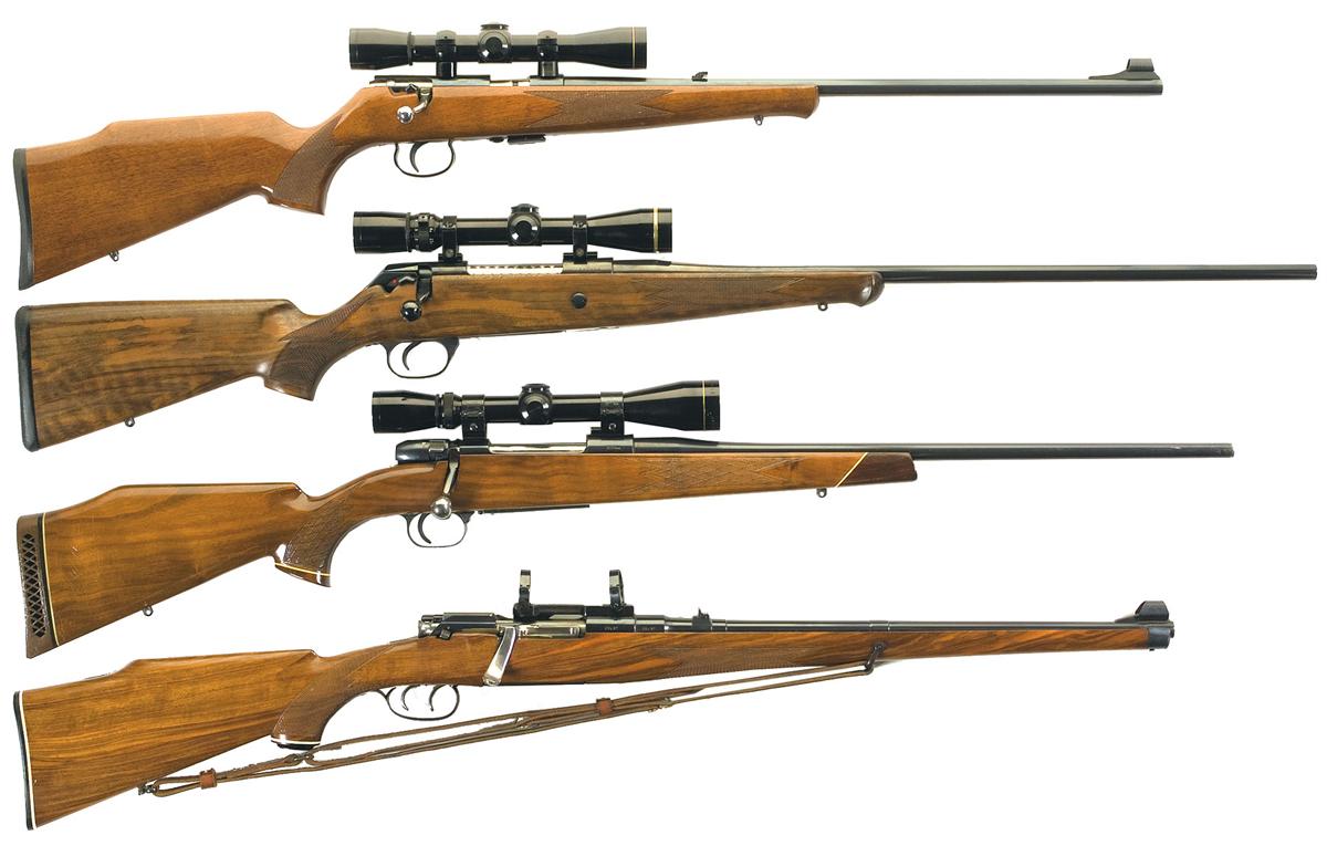 Four Bolt Action Rifles