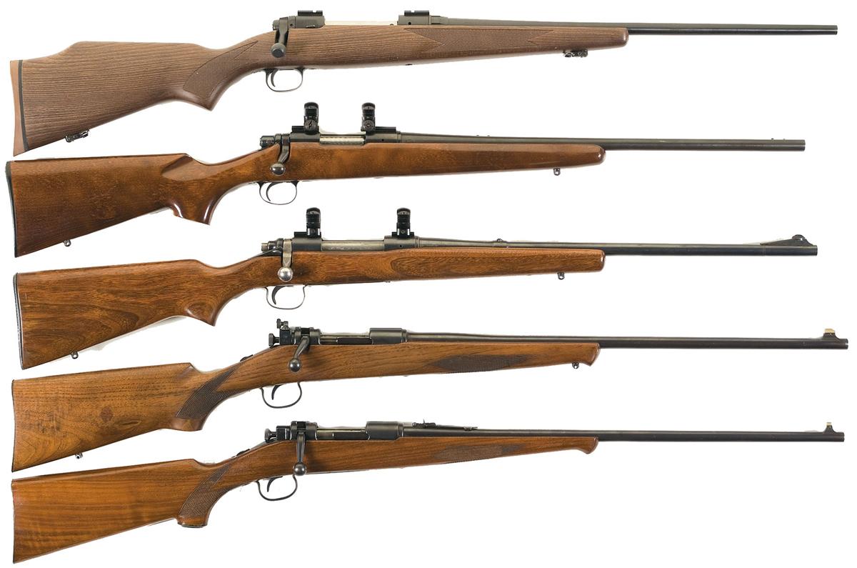 Five Bolt Action Rifles