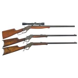 Three Stevens Ideal Single Shot Rifles