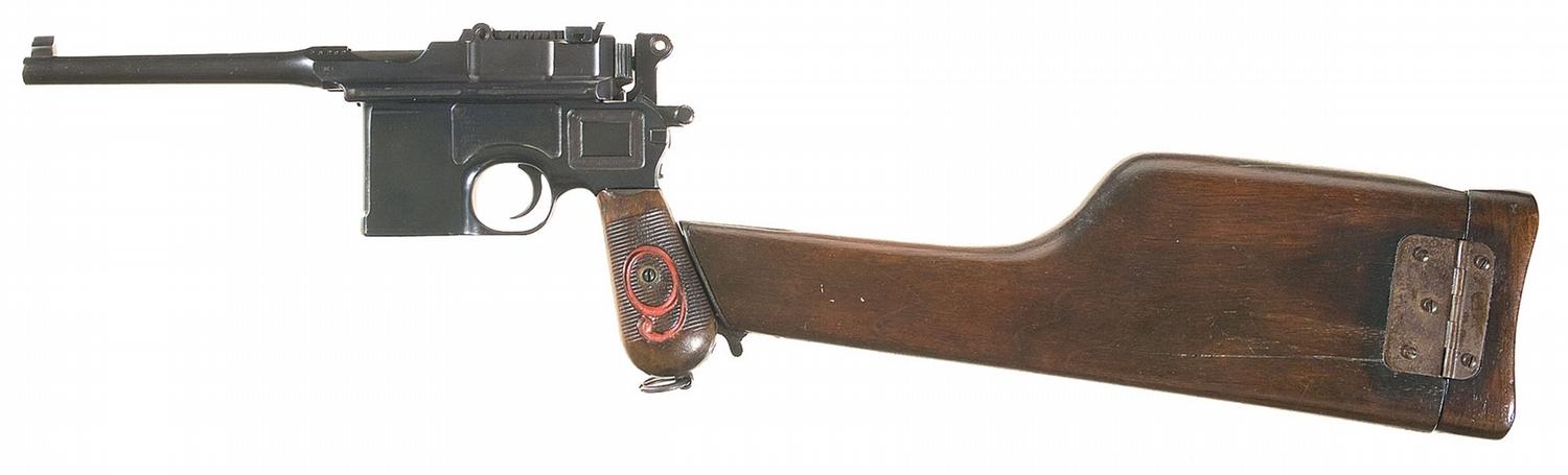Mauser Red Nine Broomhandle Pistol with Shoulder Stock