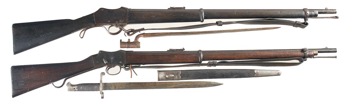 Two Martini Henry Military Falling Block Rifles