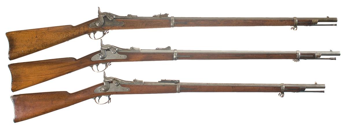 Three U.S. Springfield Trapdoor Rifles