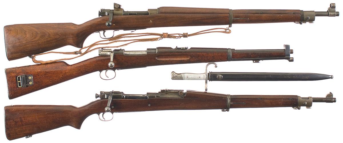Three Military Bolt Action Rifles