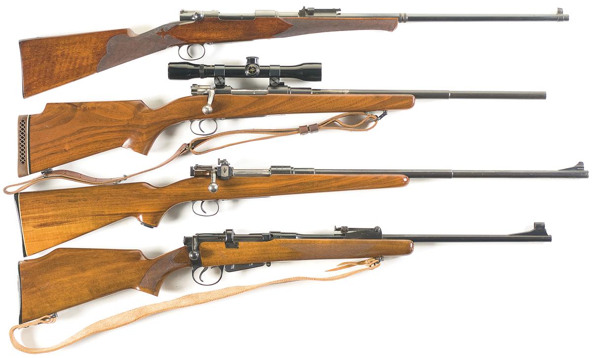 Four Bolt Action Rifles