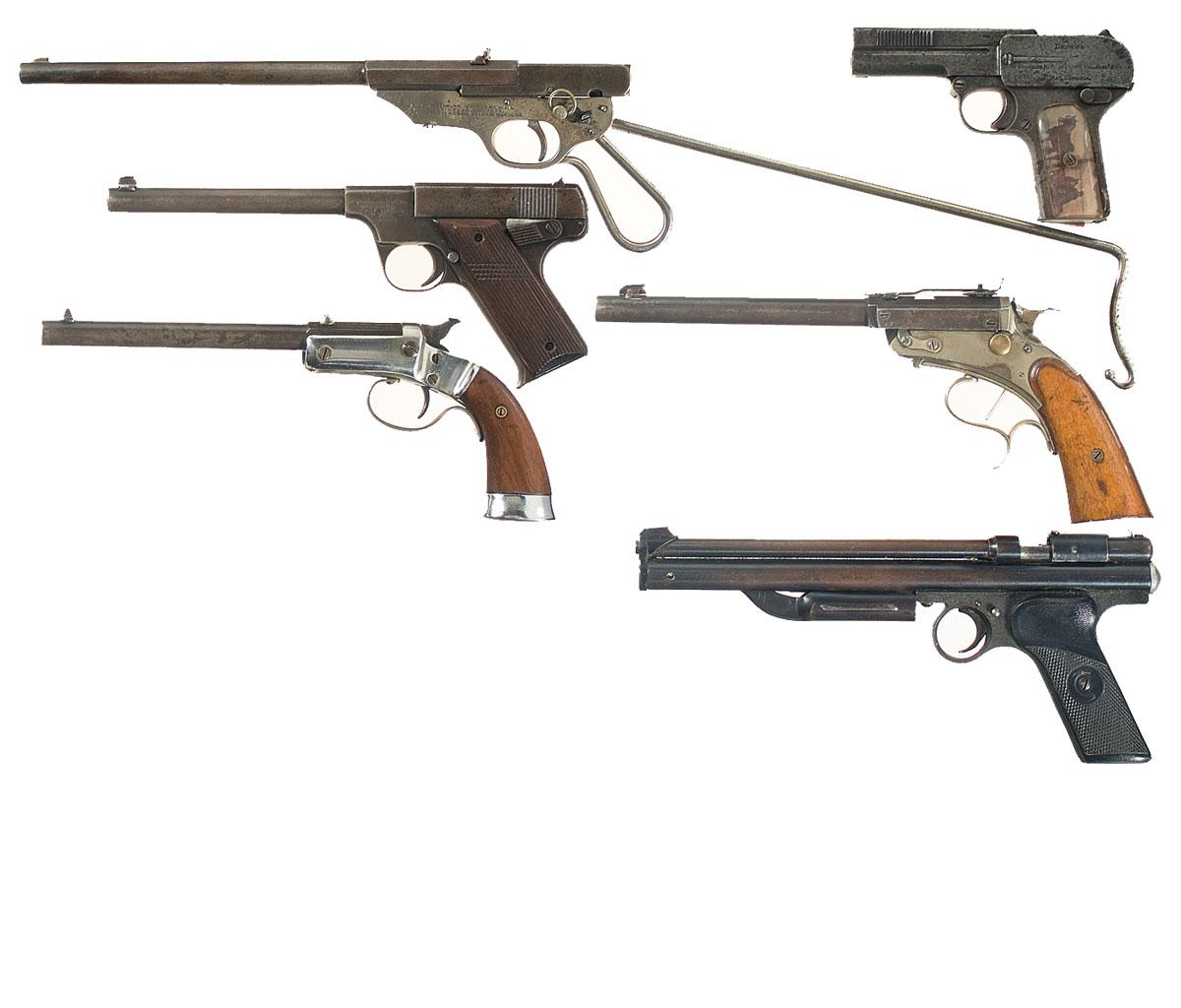 Four Pistols One Bicycle Rifle and One Pellet Gun