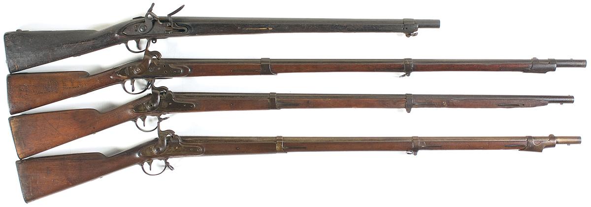 Four Antique Long Guns