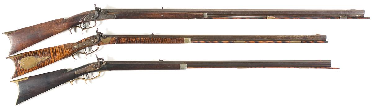 Three Percussion Kentucky Rifles