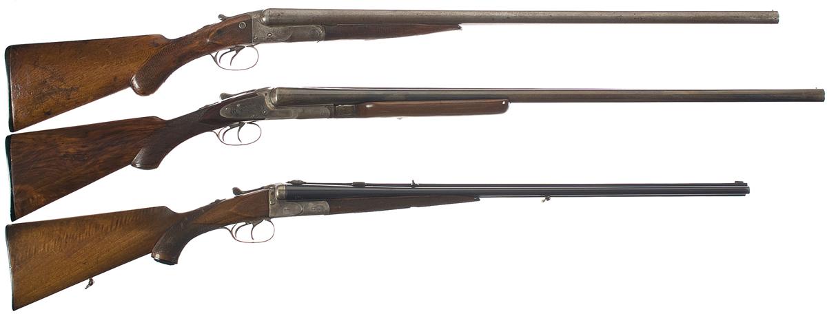 Two Double Barrel Shotguns and One Combination Gun
