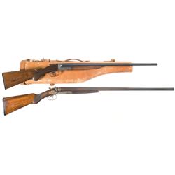 Two Double Barrel Shotguns
