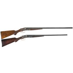 Two Double Barrel Side Lock Shotguns