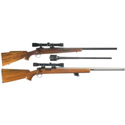 Two Bolt Action Rifles and Pressure Test Barrel